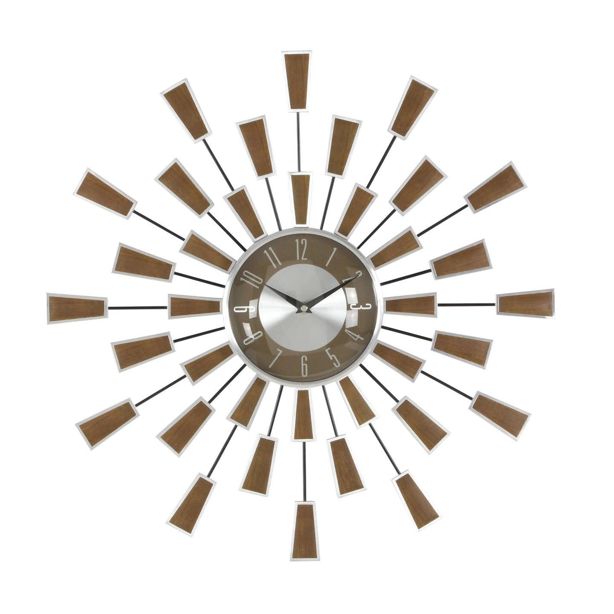 Modern Brown Metal Wall Clock – Market 52