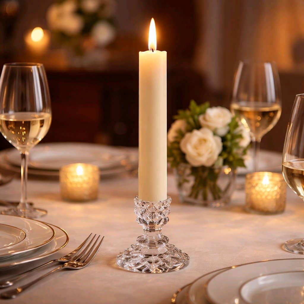 Cream Realistic Flame Taper Candle – Market 52