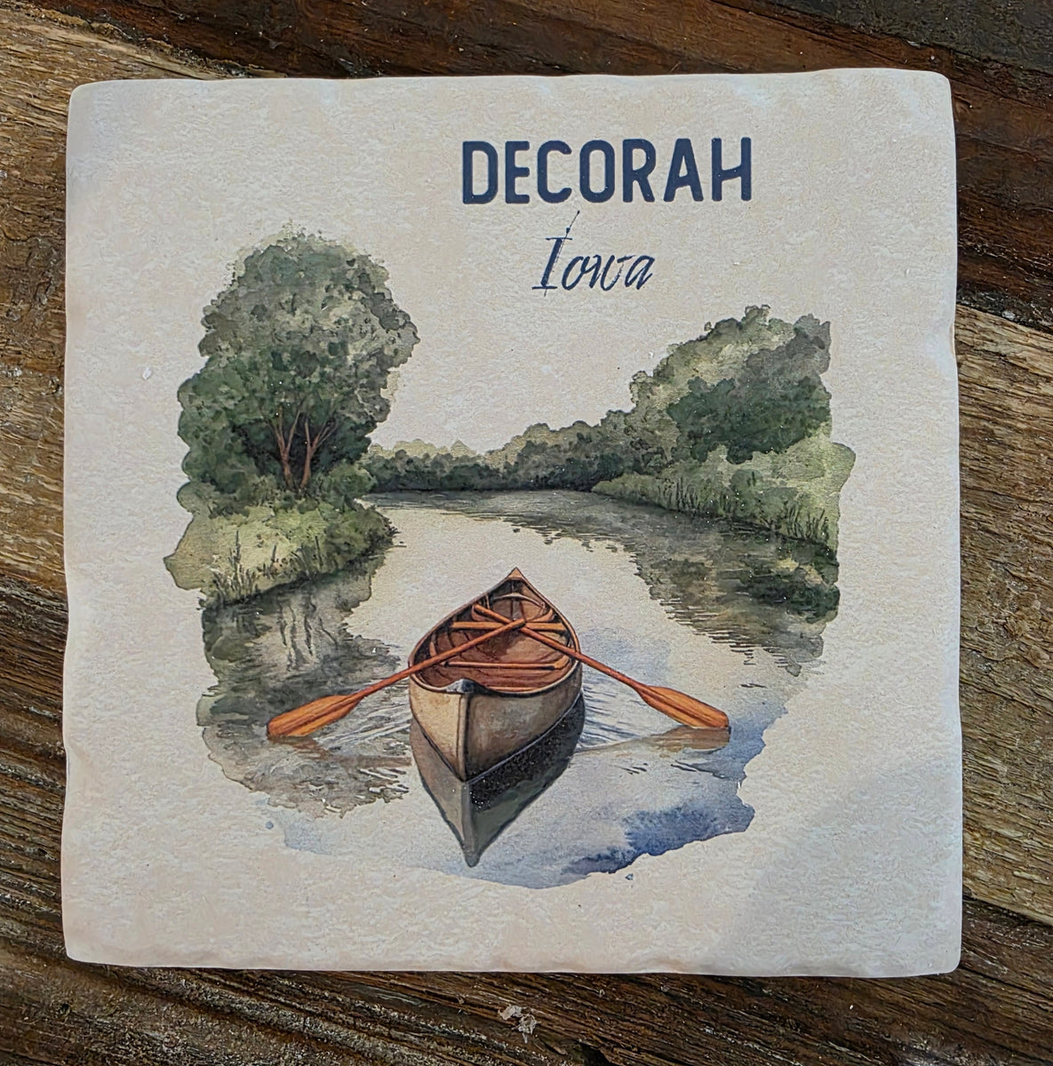 Decorah, IA River Canoe Coaster – Market 52